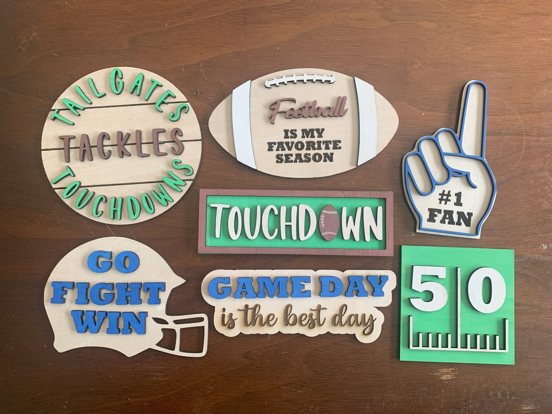 Tiered Tray Football SVG Files; Laser Cutter Ready; Glowforge, Xtool ...