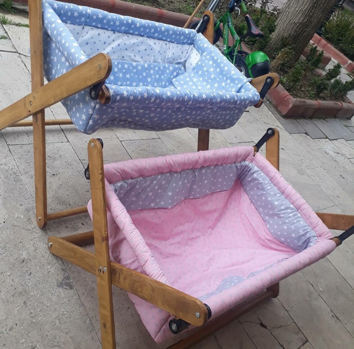 Handmade wooden baby rocking cradle rocking cradle for dolls | Etsy