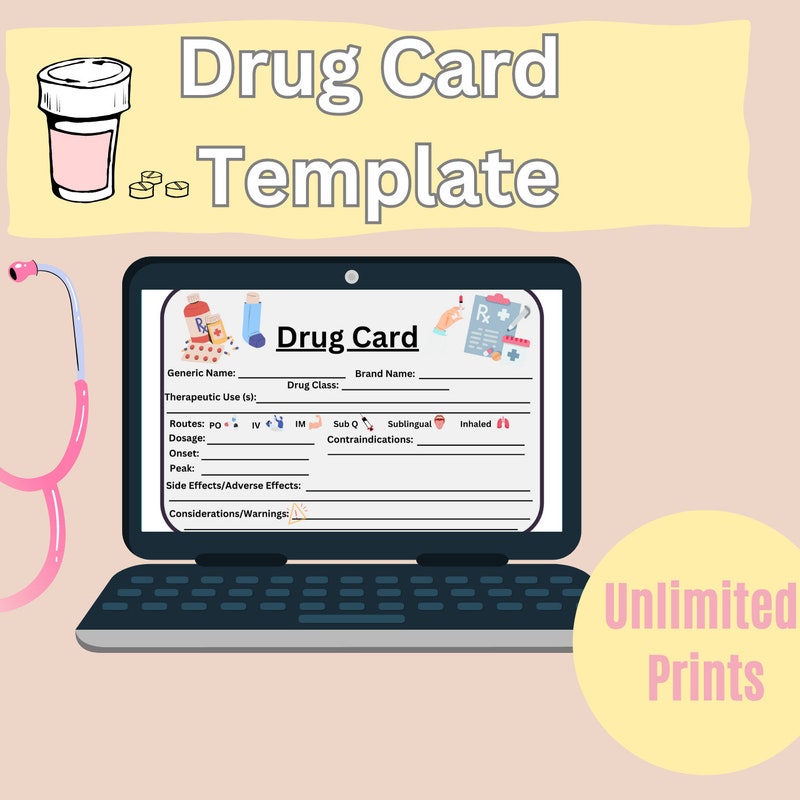 Nursing Drug Cards - Etsy