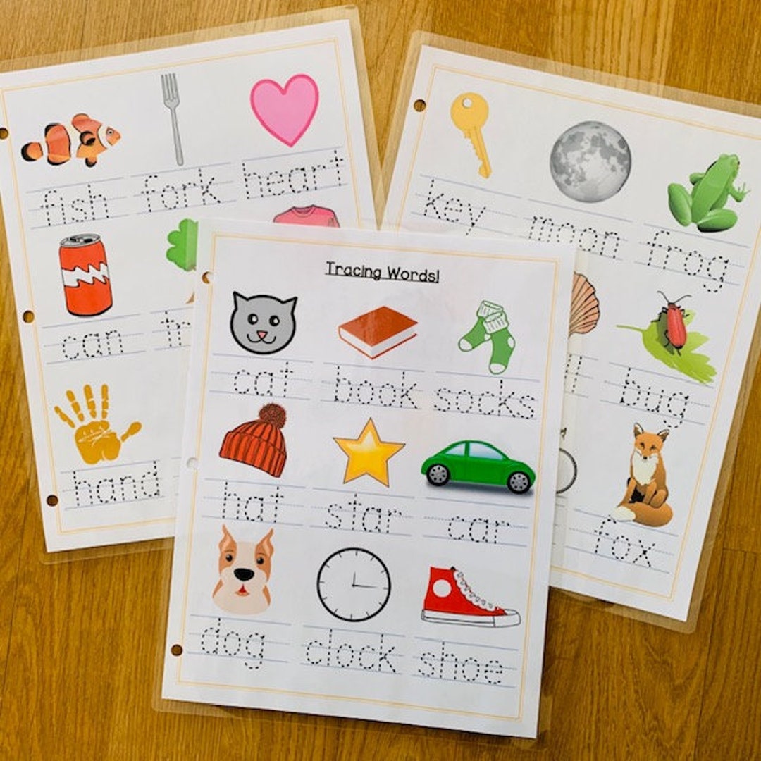 Tracing Words Activity Page, Handwriting Practice, Preschool Writing ...
