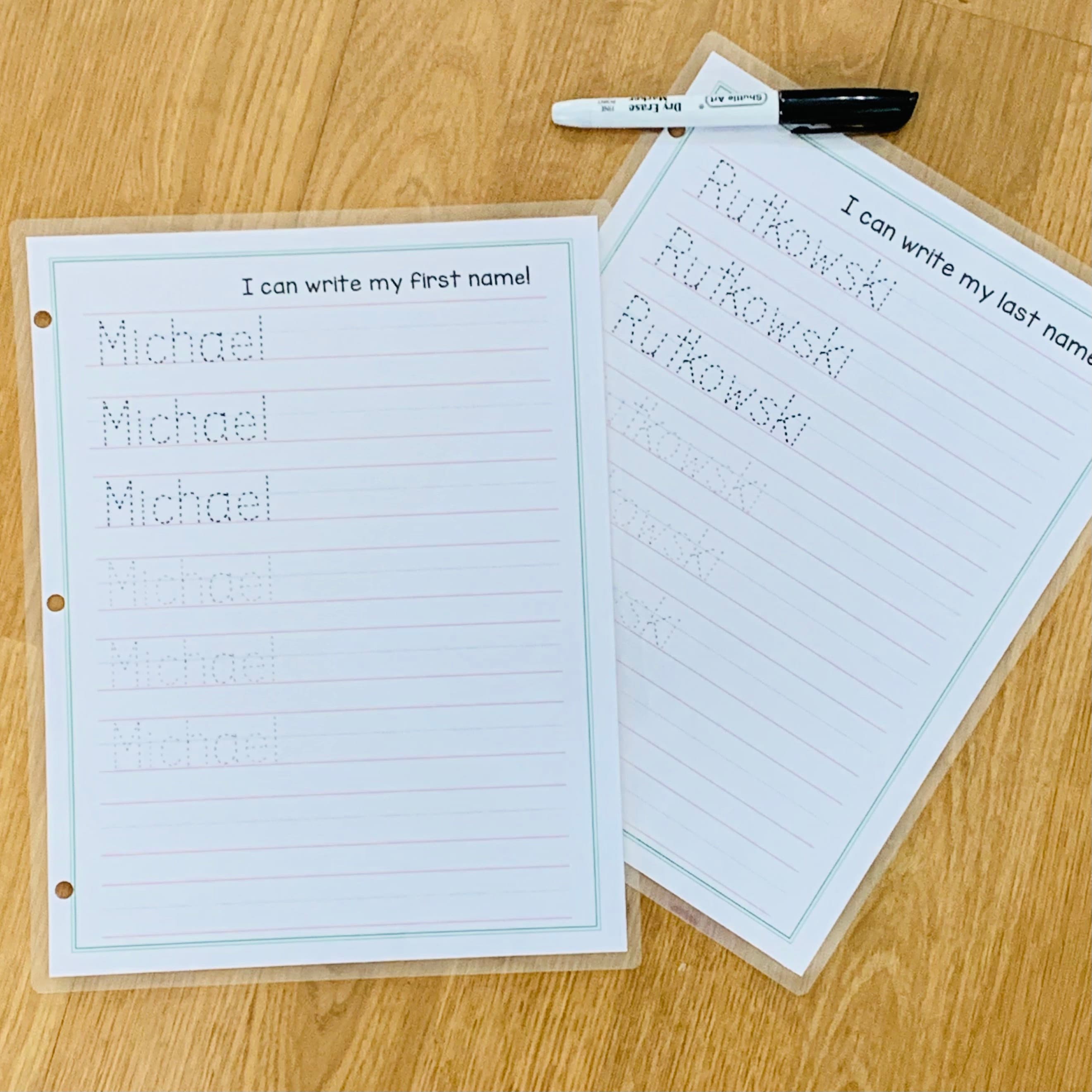 First and Last Name Handwriting Practice Kindergarten | Etsy