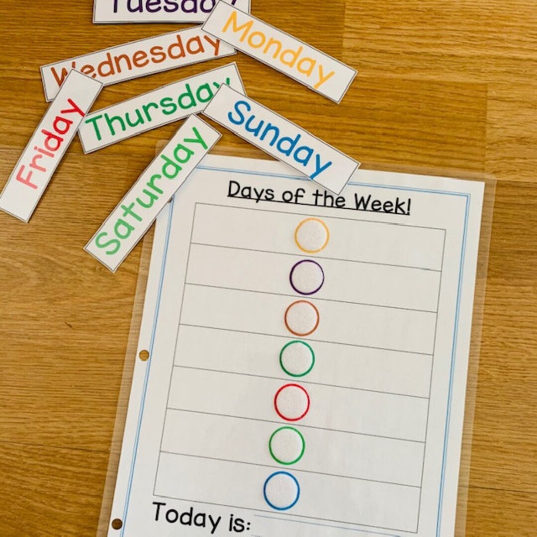 Learning Weekdays, Kindergarten Curriculum, Kindergarten Learning, Days ...