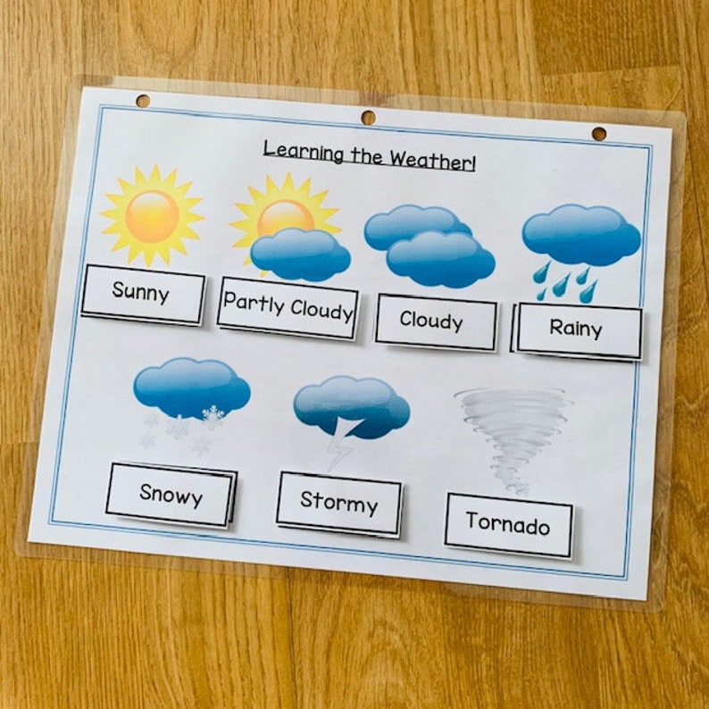 Learning Weather Activity Page Learning About the Weather - Etsy
