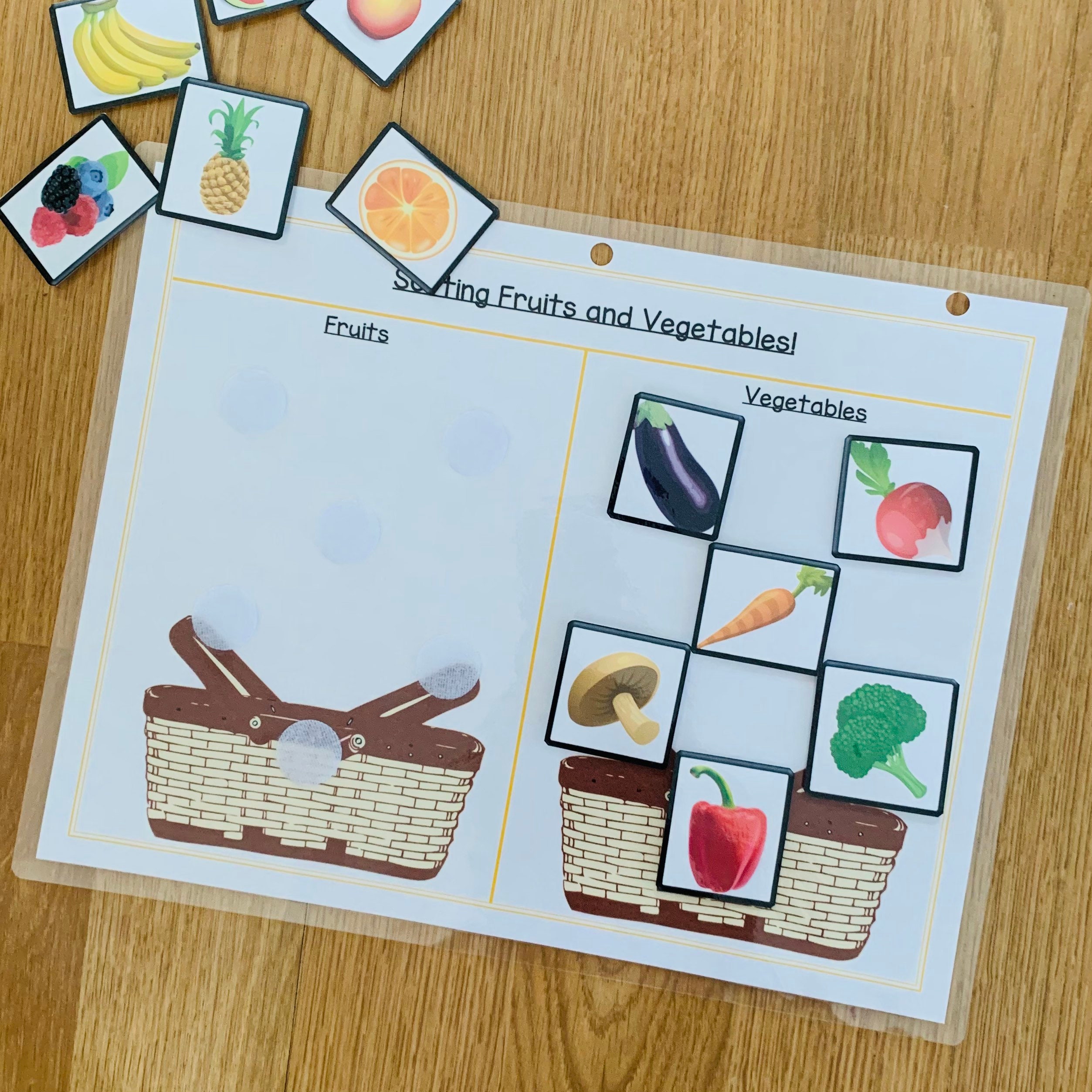 Learning Fruits and Vegetables Activity Page Kindergarten - Etsy