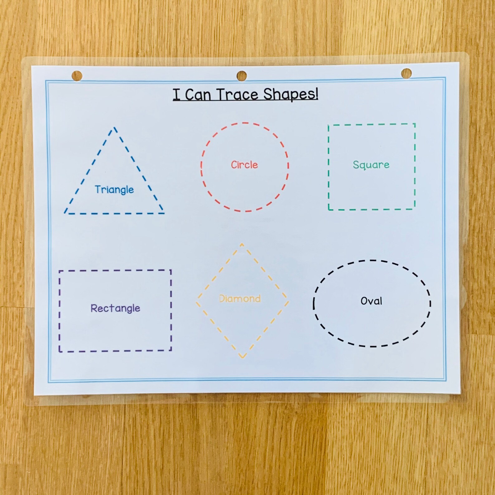 Tracing Shapes Activity Preschool Learning Kindergarten - Etsy