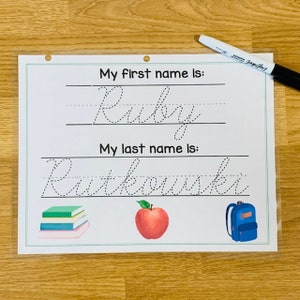 Cursive Handwriting Name Page, Cursive First and Last Name Handwriting ...