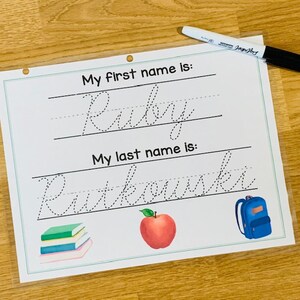 Cursive Handwriting Name Page, Cursive First and Last Name Handwriting ...