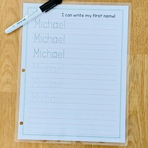 First and Last Name Handwriting Practice, Kindergarten Writing ...