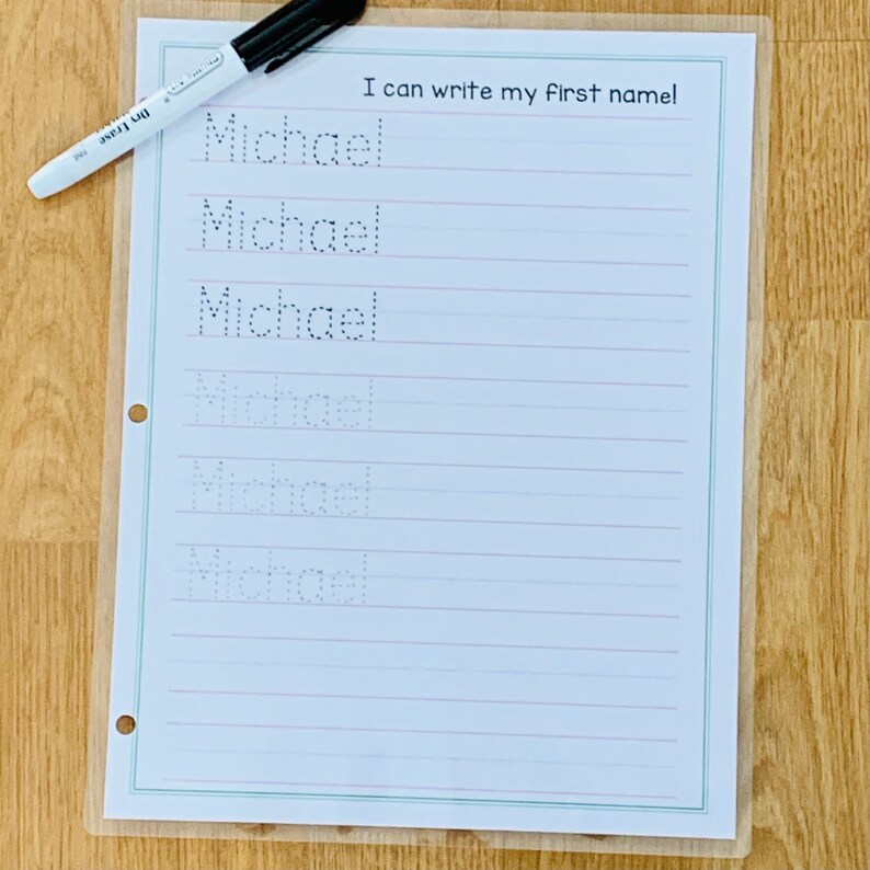 First and Last Name Handwriting Practice Kindergarten | Etsy