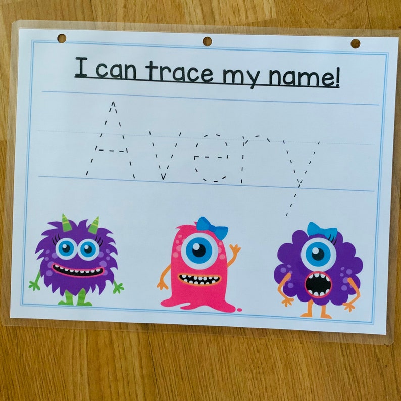 Personalized Name Tracing Practice: Homeschool Learning Activity - Etsy