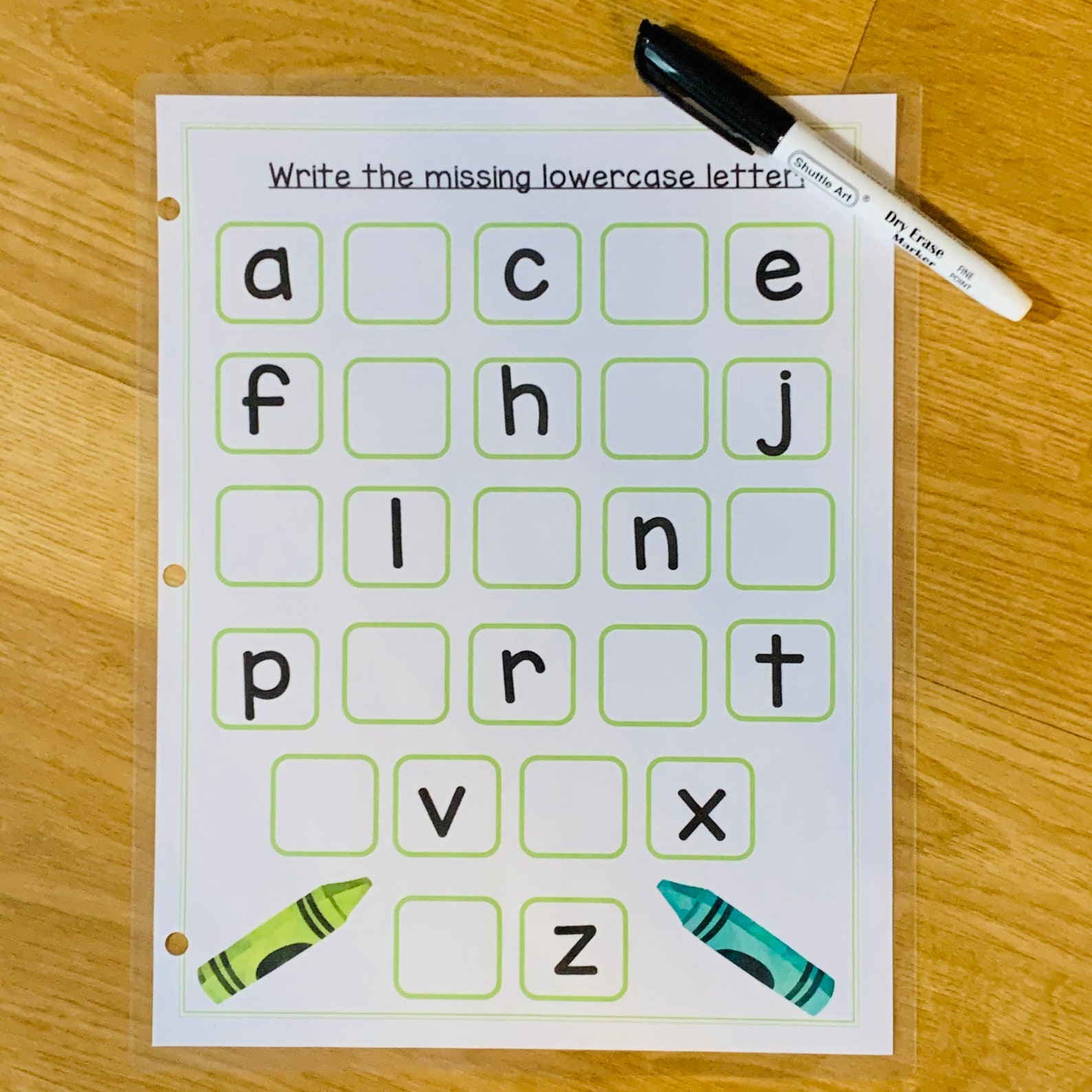 Missing Letters Activity Page Letter Recognition and Tracing | Etsy