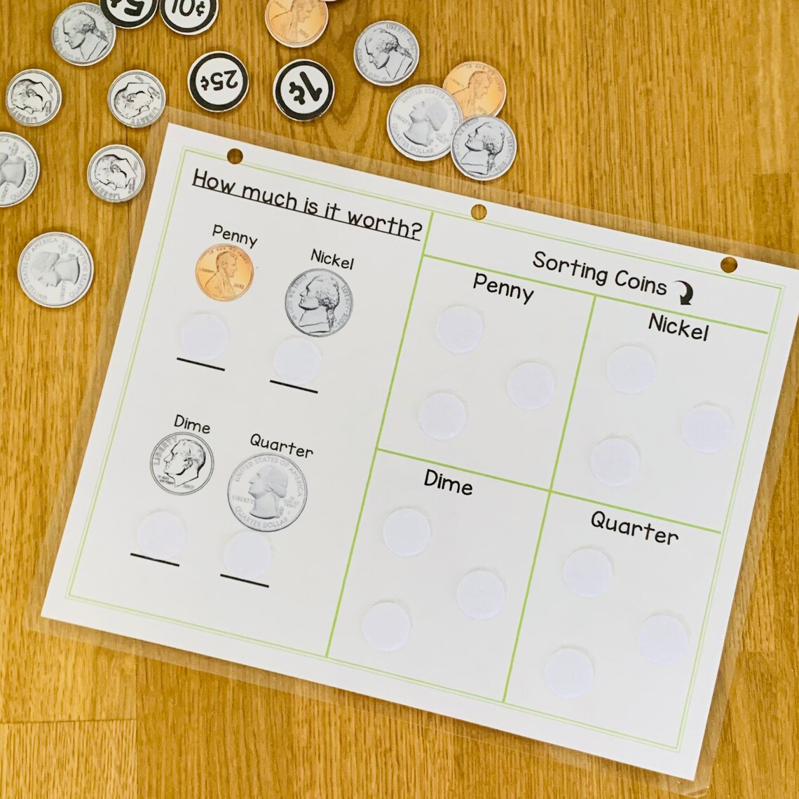 Learning Coins Learning Currency Kindergarten Curriculum - Etsy