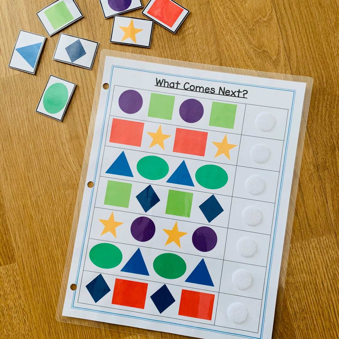 Learning Patterns, Kindergarten Pattern Activity, Homeschool Learning ...