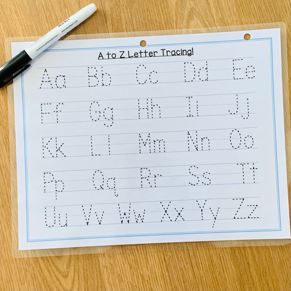 Alphabet letter tracing Writing Letters Preschool | Etsy