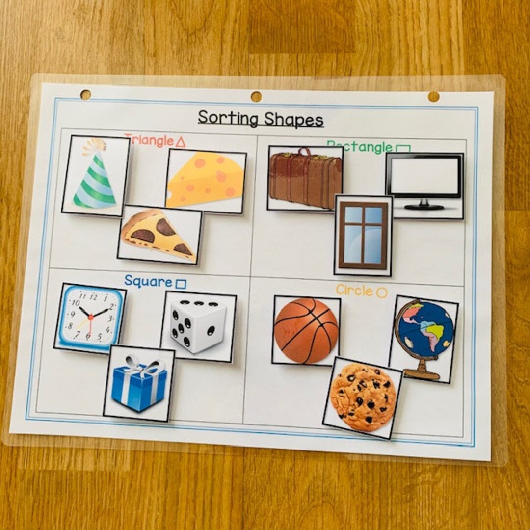 Sorting Shapes Activity Page, Educational Games, Kindergarten ...