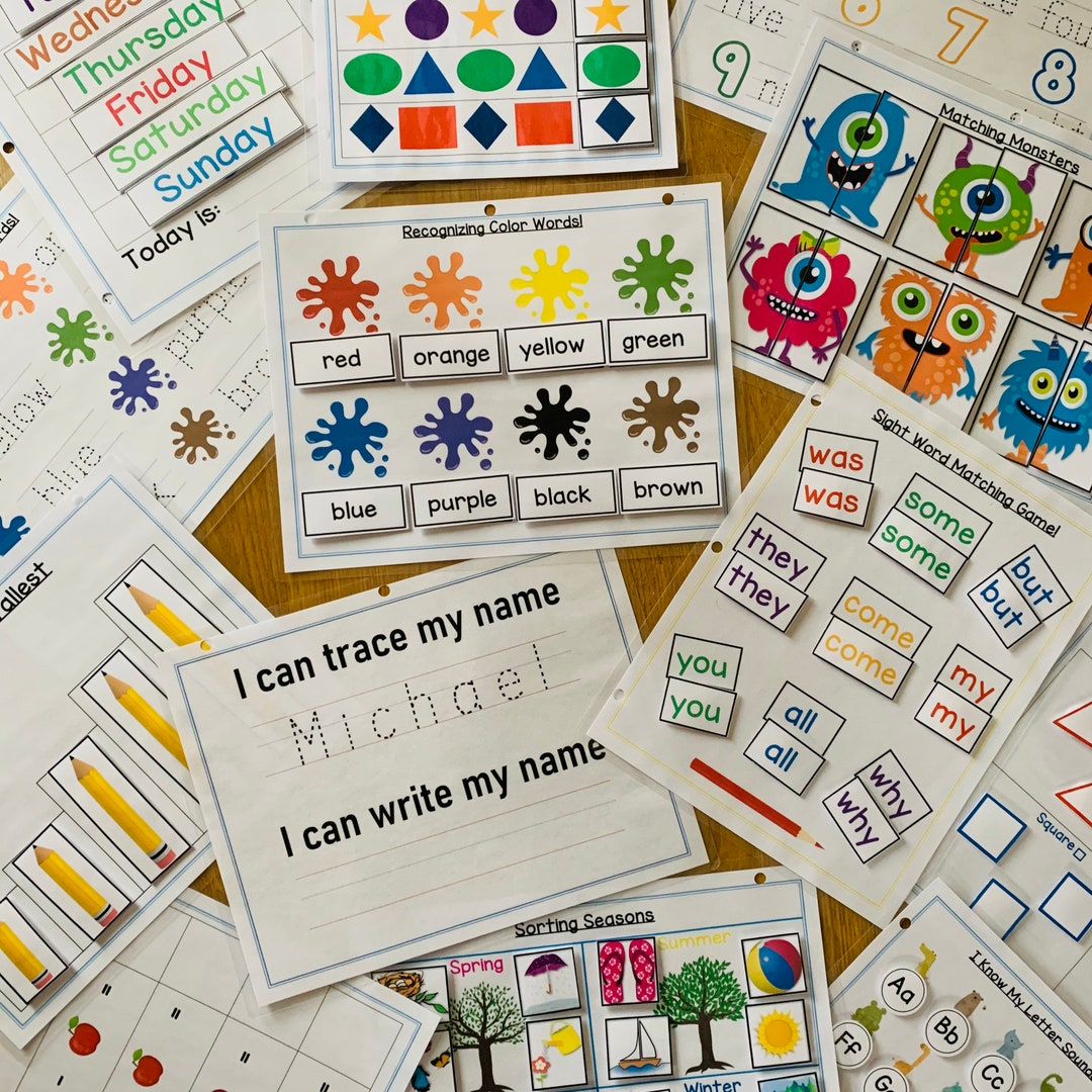 Personalized Kindergarten Learning Binder: Homeschool Curriculum ...