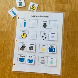 Learning Opposites, Opposites Activity Page, Kindergarten Curriculum ...
