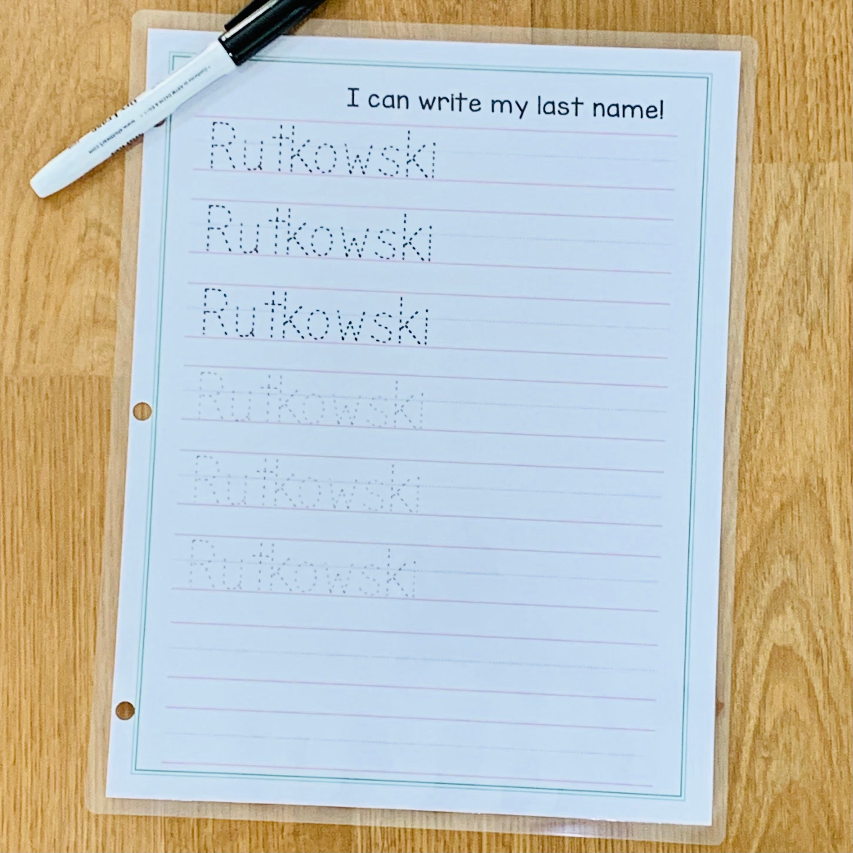 First and Last Name Handwriting Practice Kindergarten - Etsy