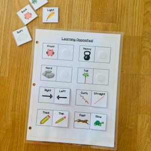 Learning Opposites, Opposites Activity Page, Kindergarten Curriculum ...