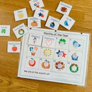 Months of the Year, Calendar Learning, Kindergarten Curriculum, First ...