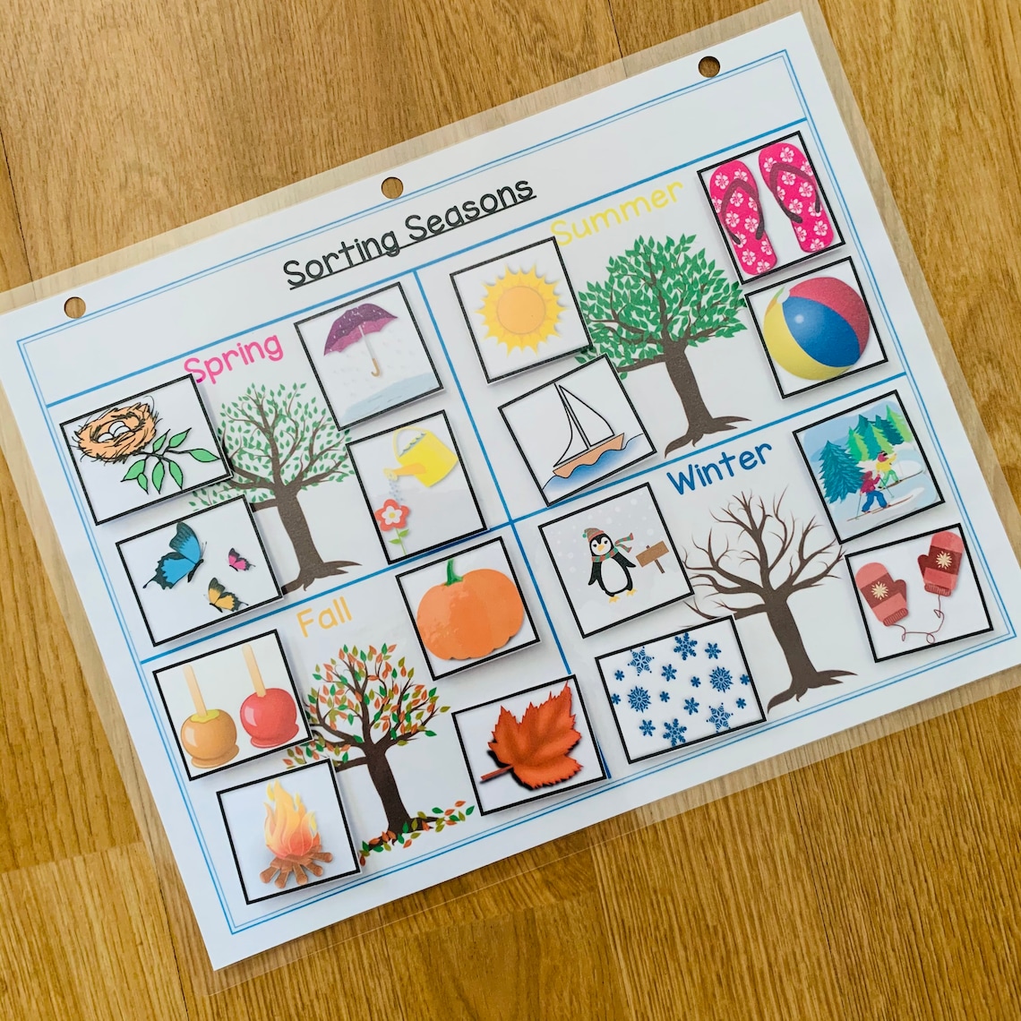Learning Seasons Four Seasons Game Homeschool Learning - Etsy
