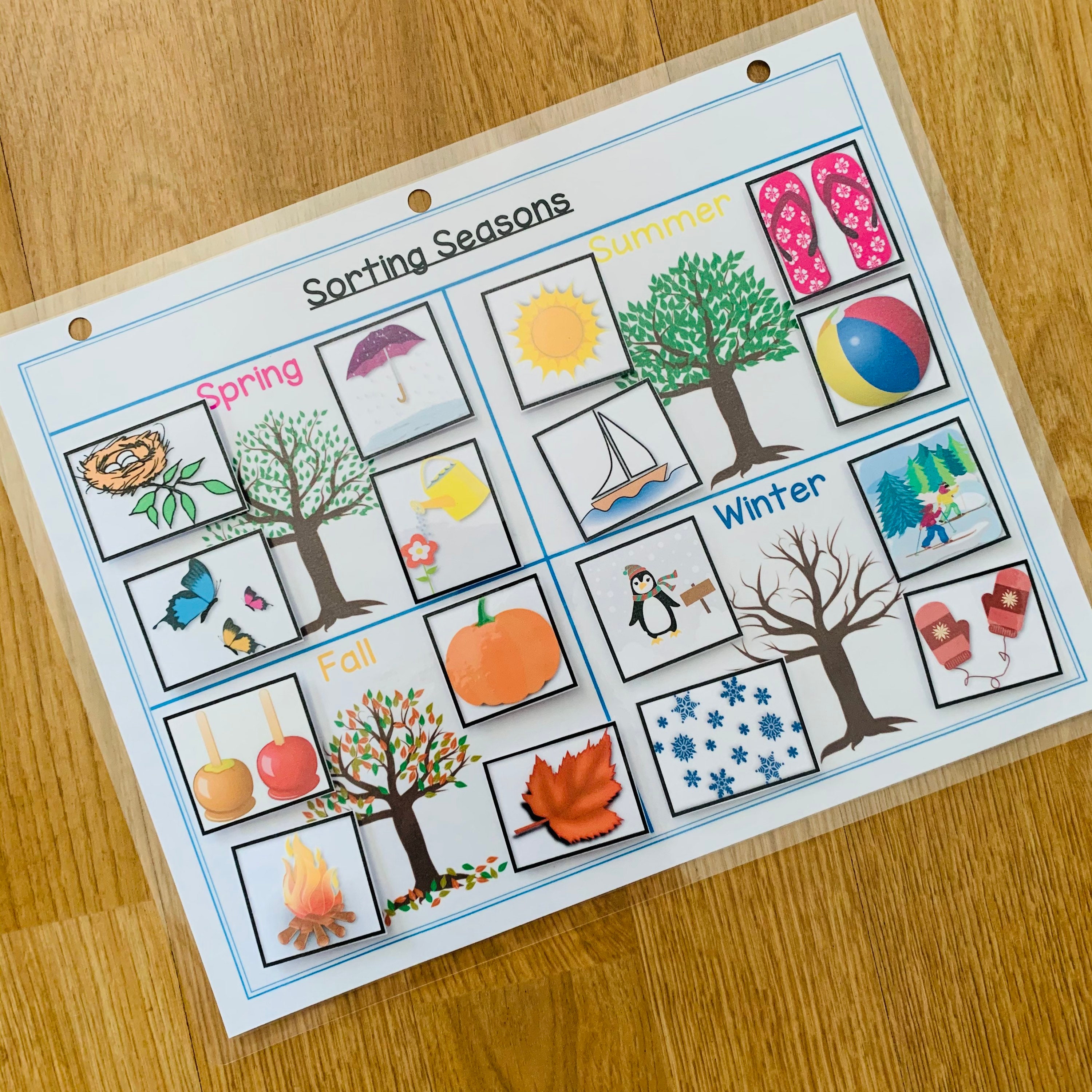 Learning Seasons Four Seasons Game Homeschool Learning | Etsy