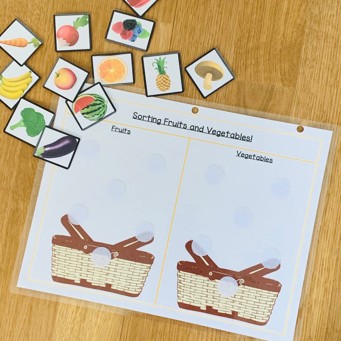 Learning Fruits and Vegetables Activity Page Kindergarten - Etsy
