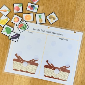 Learning Fruits and Vegetables Activity Page, Kindergarten Curriculum ...