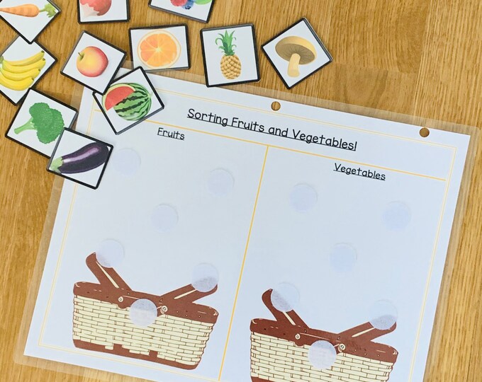 Fruits and Vegetables Sorting Activity: Homeschool Learning Game - Etsy