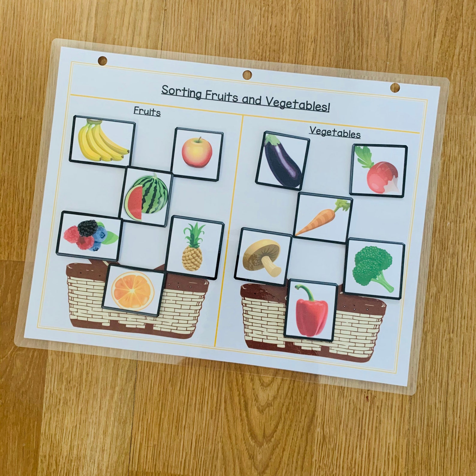 Learning Fruits and Vegetables Activity Page, Kindergarten Curriculum ...