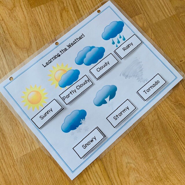 Learning Weather Activity Page Learning About the Weather - Etsy