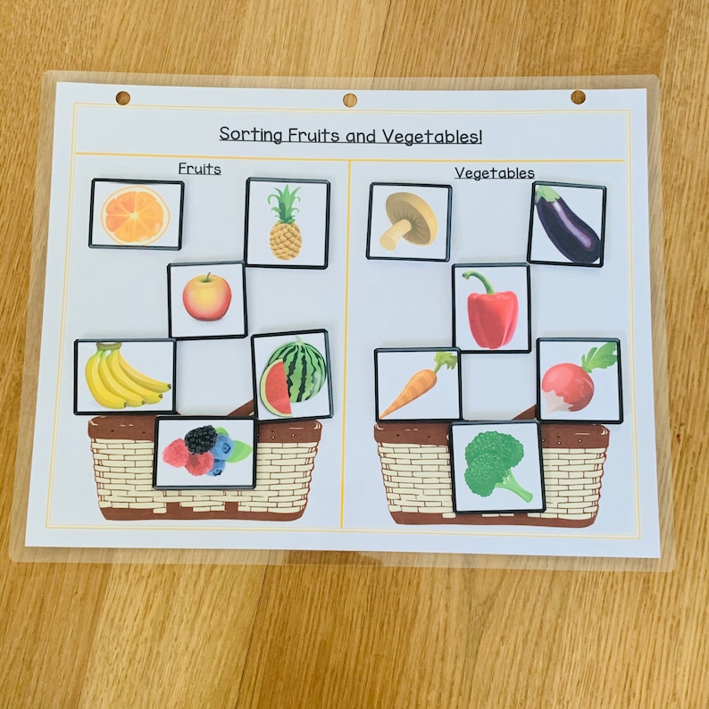 Learning Fruits and Vegetables Activity Page Kindergarten | Etsy