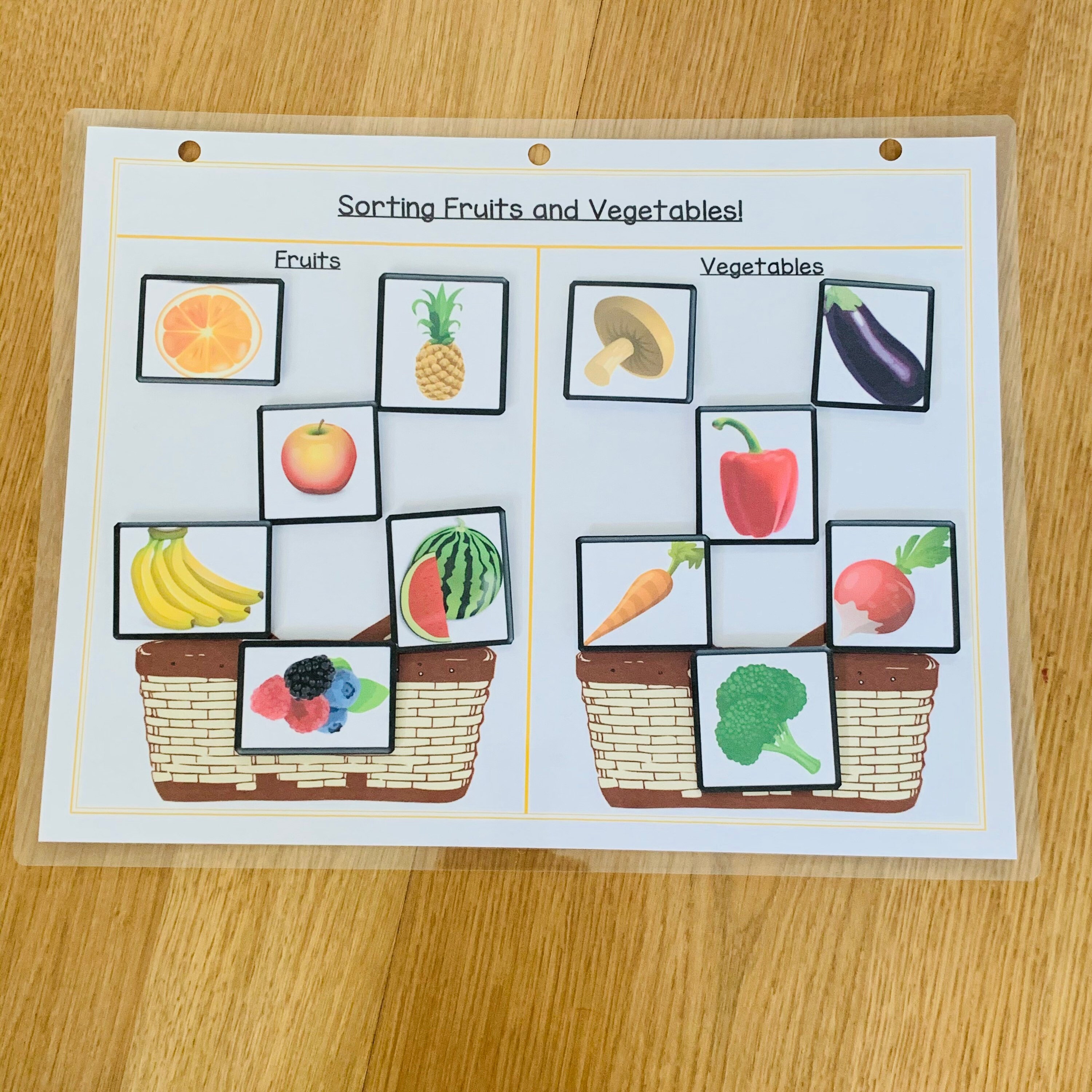 Learning Fruits and Vegetables Activity Page Kindergarten - Etsy