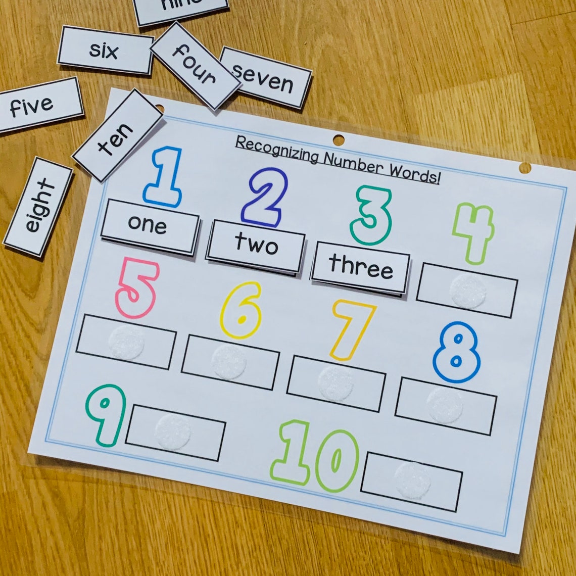 Recognizing Number Words Learning Number Words Learning to - Etsy