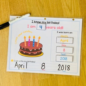 Birthday Activity Page, Learning Birthday, Birthday Learning Game ...
