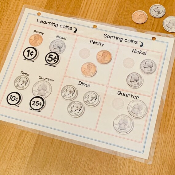 Learning Coins Learning Currency Kindergarten curriculum | Etsy