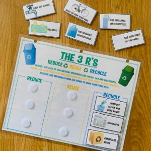 Reduce Reuse Recycle Learning Game: Earth Day Activity - Etsy