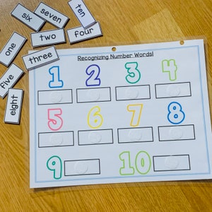 Recognizing Number Words, Learning Number Words, Learning to Read ...