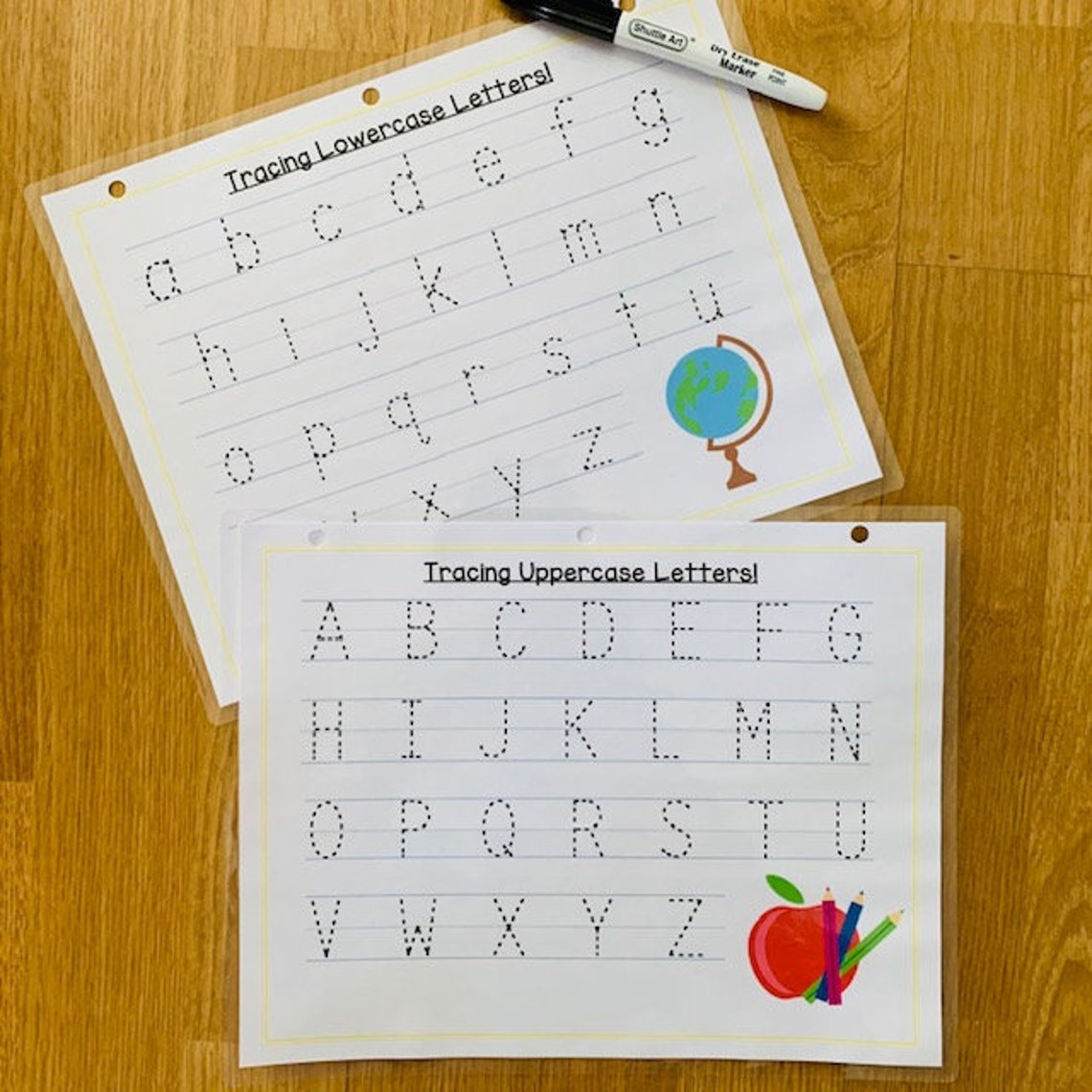 Tracing Uppercase and Lowercase letters Tracing the alphabet | Etsy