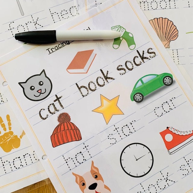 Tracing Words Activity Page Handwriting Practice Preschool - Etsy