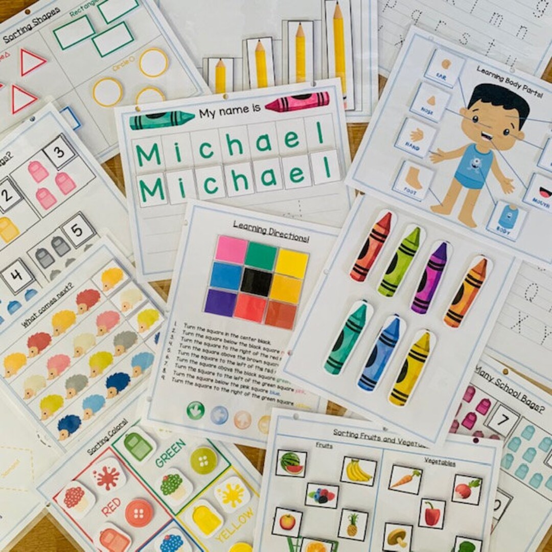 Pre-k Learning Binder, Prekindergarten Binder, Toddler Learning ...