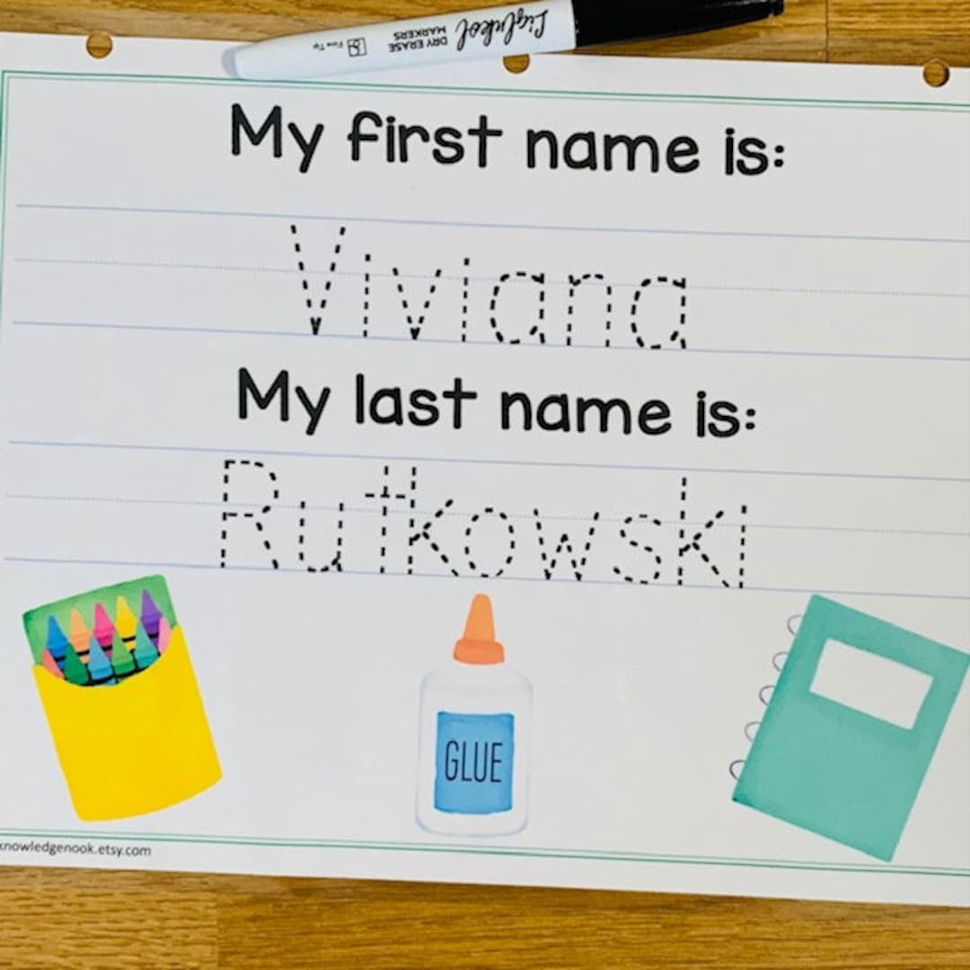 Name Writing Page, First Name Handwriting Practice, Writing Name ...