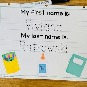 Name Writing Page, First Name Handwriting Practice, Writing Name ...