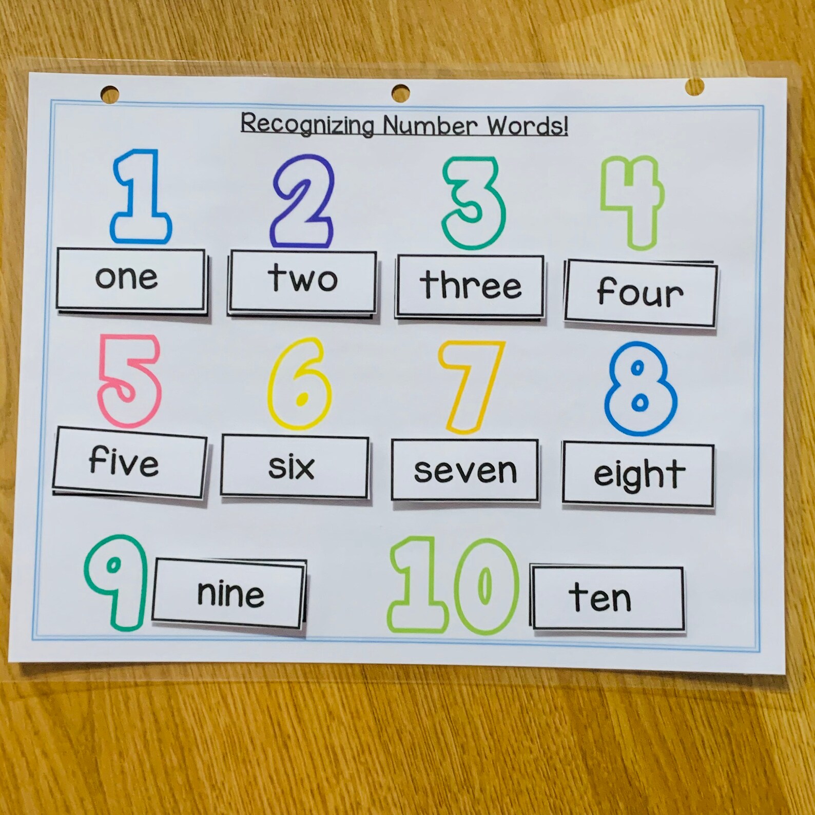 Recognizing Number Words Learning Number Words Learning to - Etsy