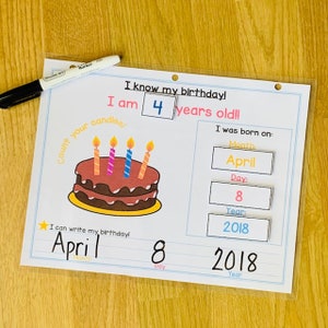 Birthday Activity Page, Learning Birthday, Birthday Learning Game ...