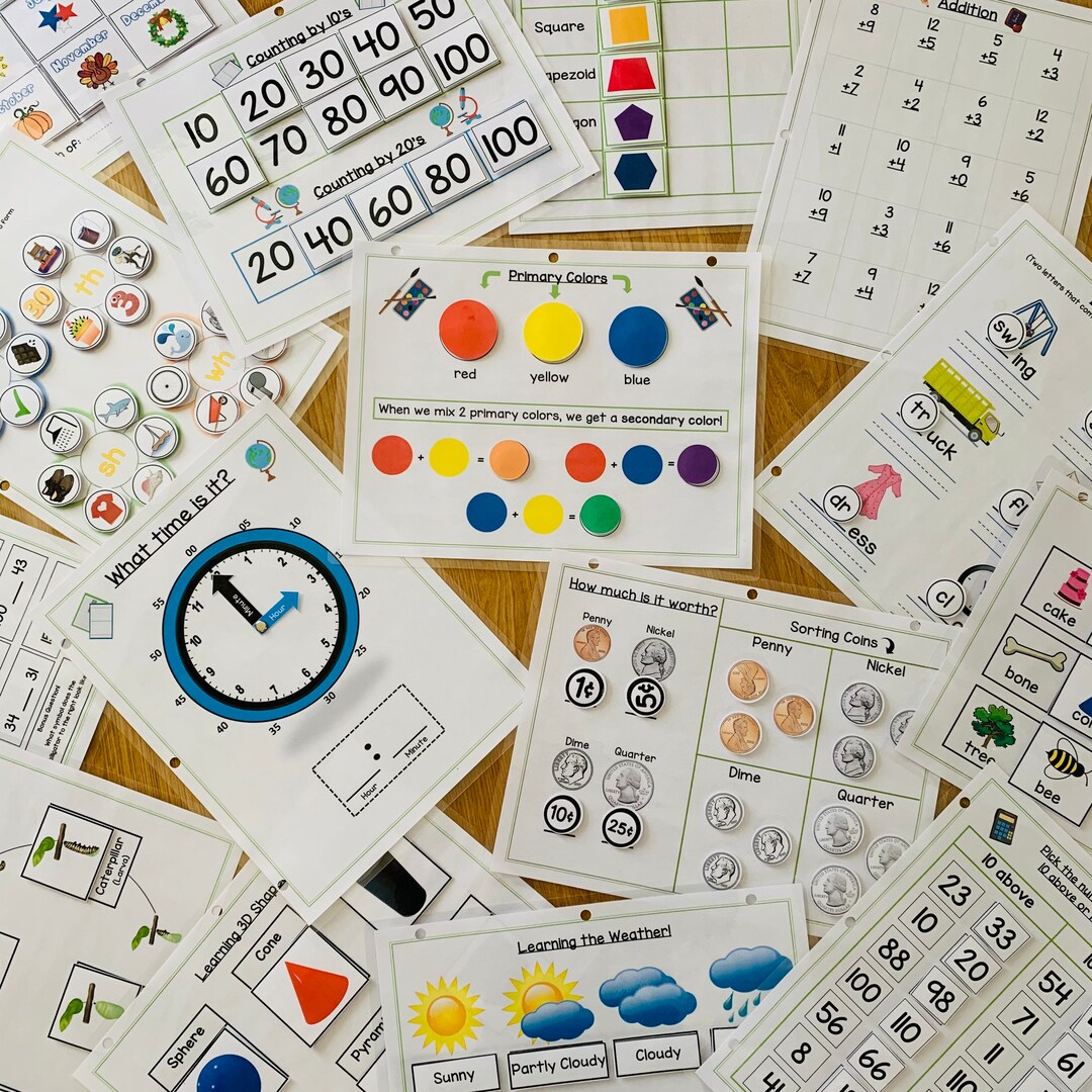 First Grade Learning Binder: Homeschool Curriculum With Math & Literacy ...