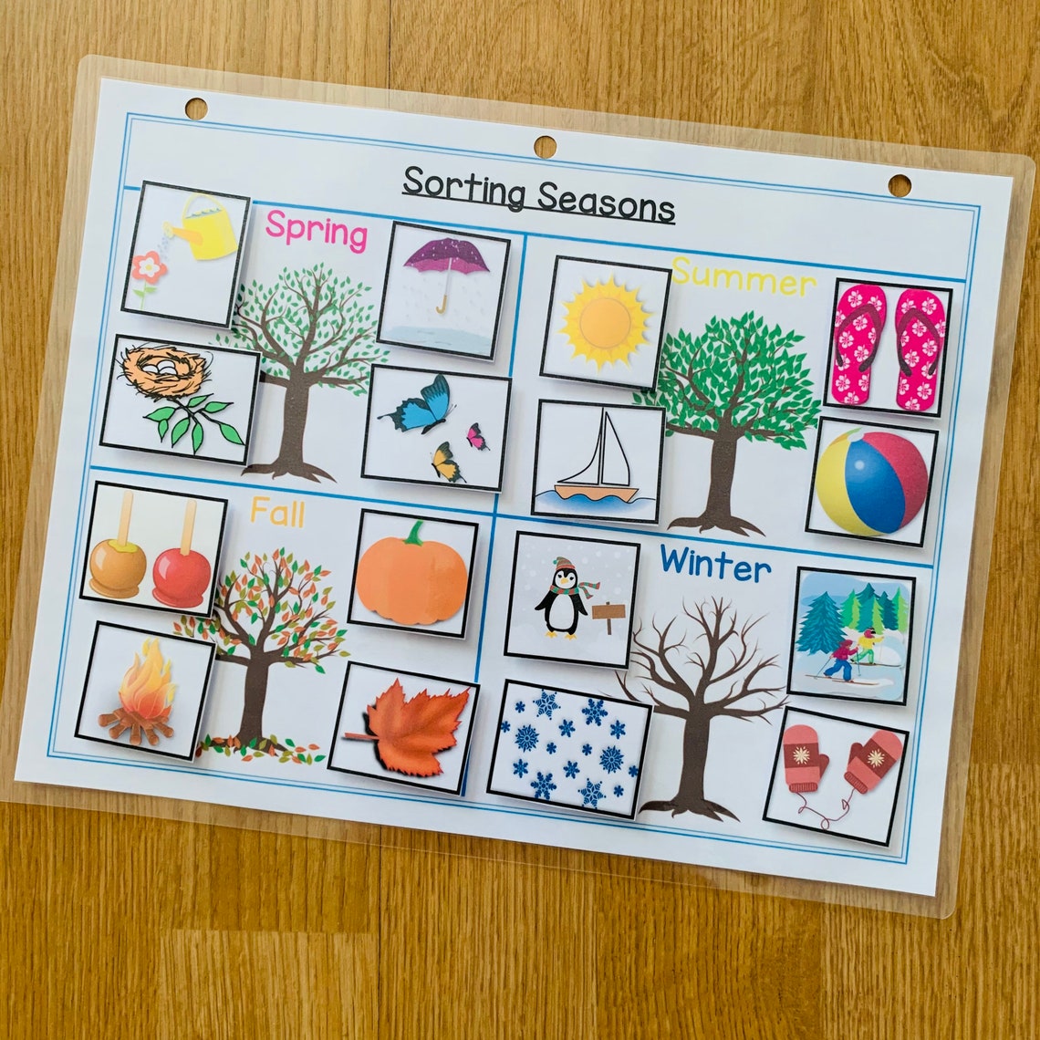 Learning Seasons Four Seasons Game Homeschool Learning - Etsy