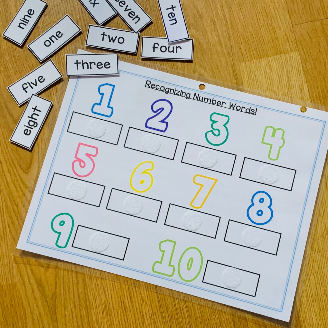Recognizing Number Words Learning Number Words Learning to - Etsy