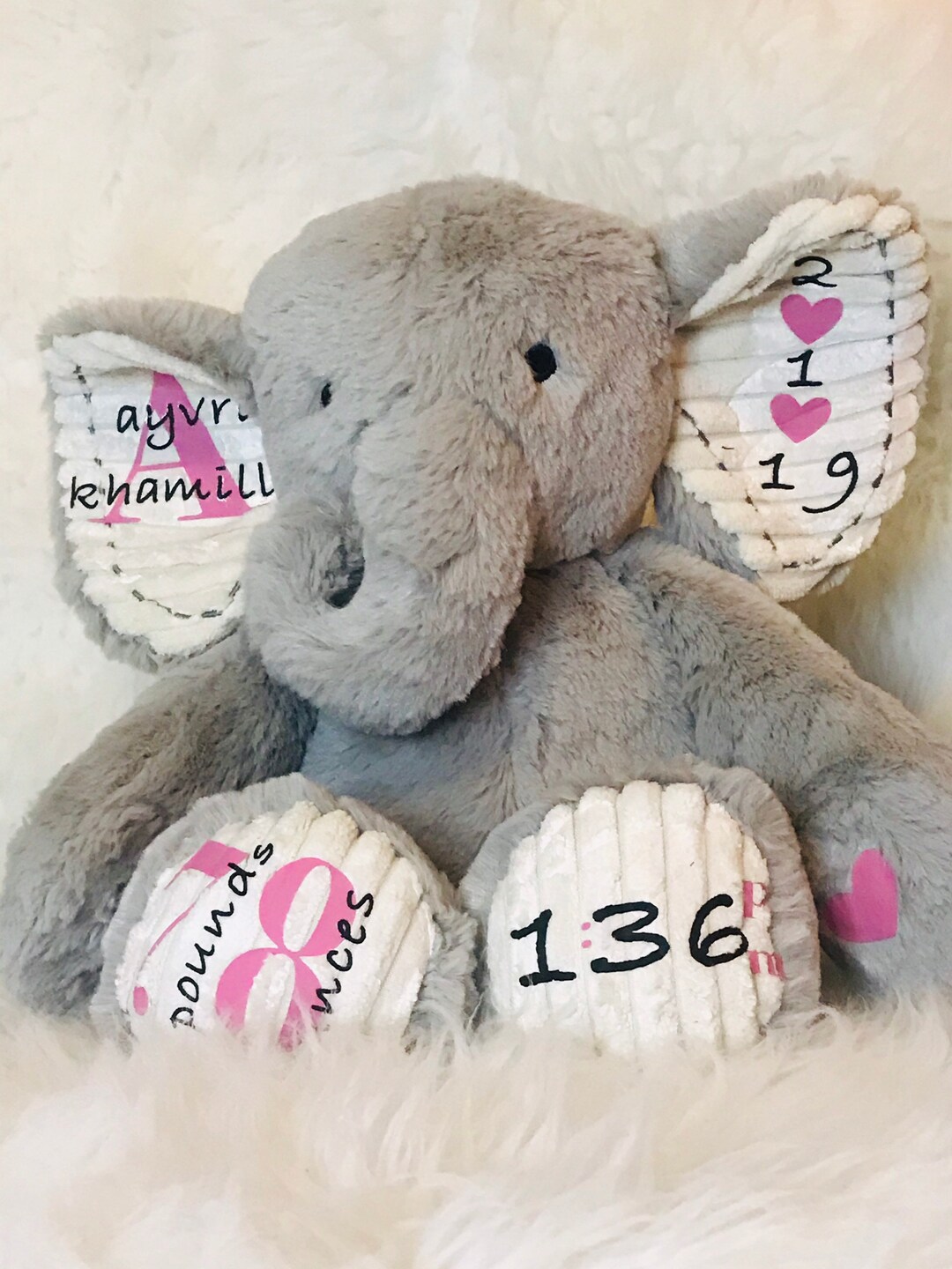 Personalized Elephant for Baby - Etsy