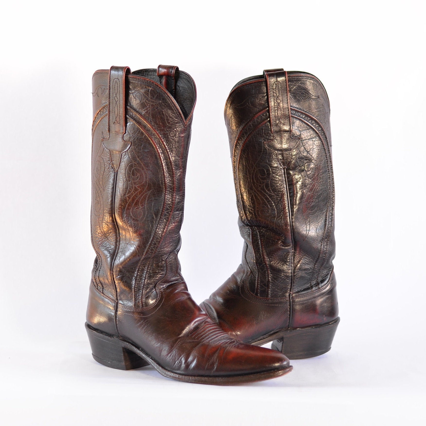 80's Vintage Dan Post Cowboy Boots M 8.5D - Etsy